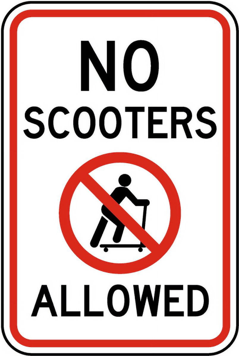 Vinyl Stickers - No Scooters Allowed Sign - Safety and Warning ...