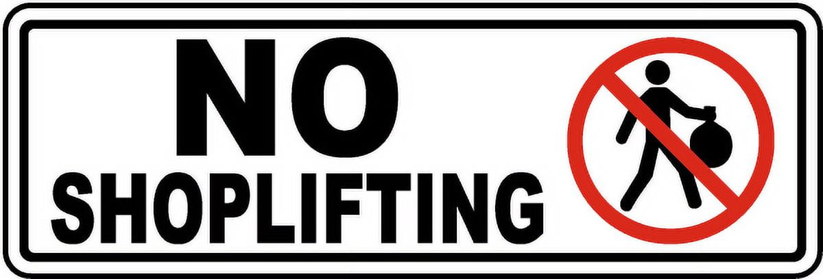 Vinyl Stickers - No Shoplifting Sign - Safety and Warning Warehouse ...