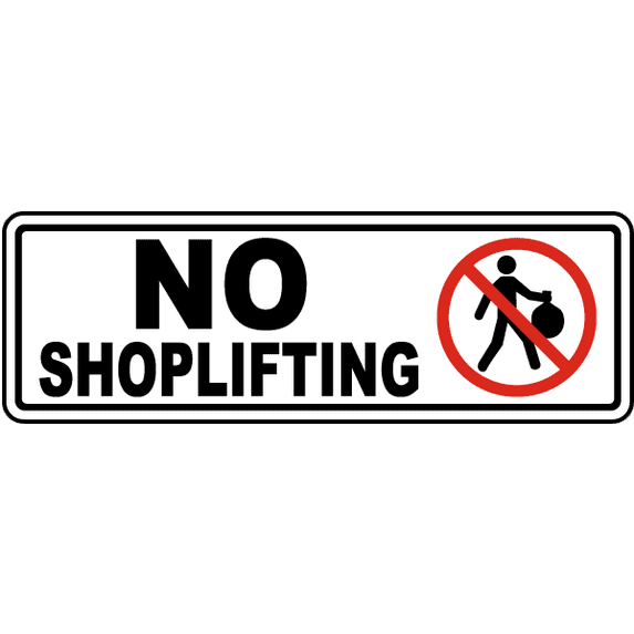 Vinyl Stickers - No Shoplifting Sign - Safety and Warning Warehouse ...