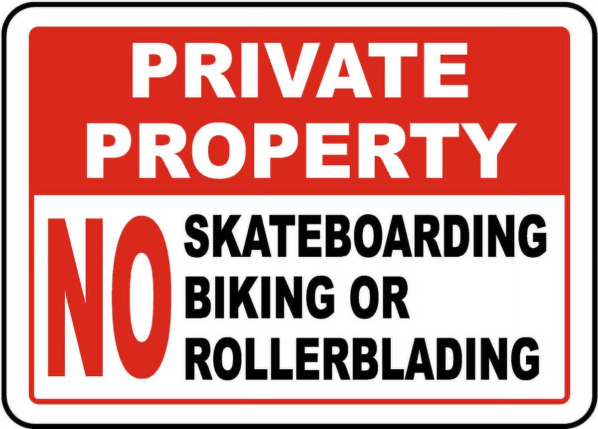 Vinyl Stickers - No Skateboarding No Rollerblading Sign 1 - Safety and ...