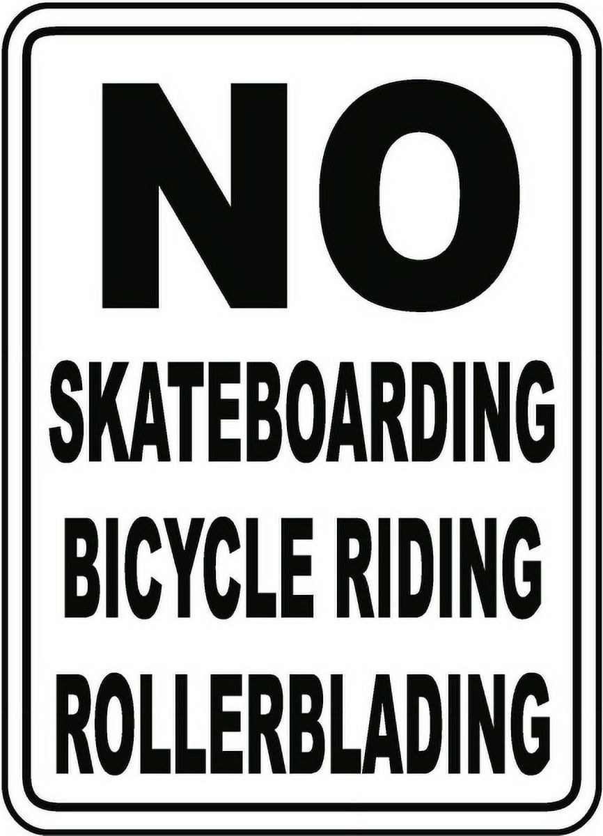 Vinyl Stickers - No Skateboarding No Rollerblading Sign 2 - Safety and ...
