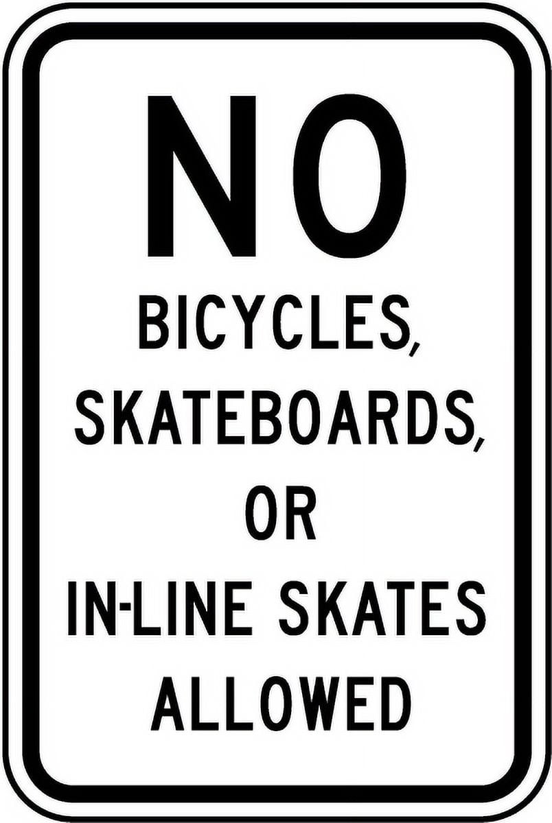 Vinyl Stickers - No Skateboards or Bicycles Sign - Safety and Warning ...