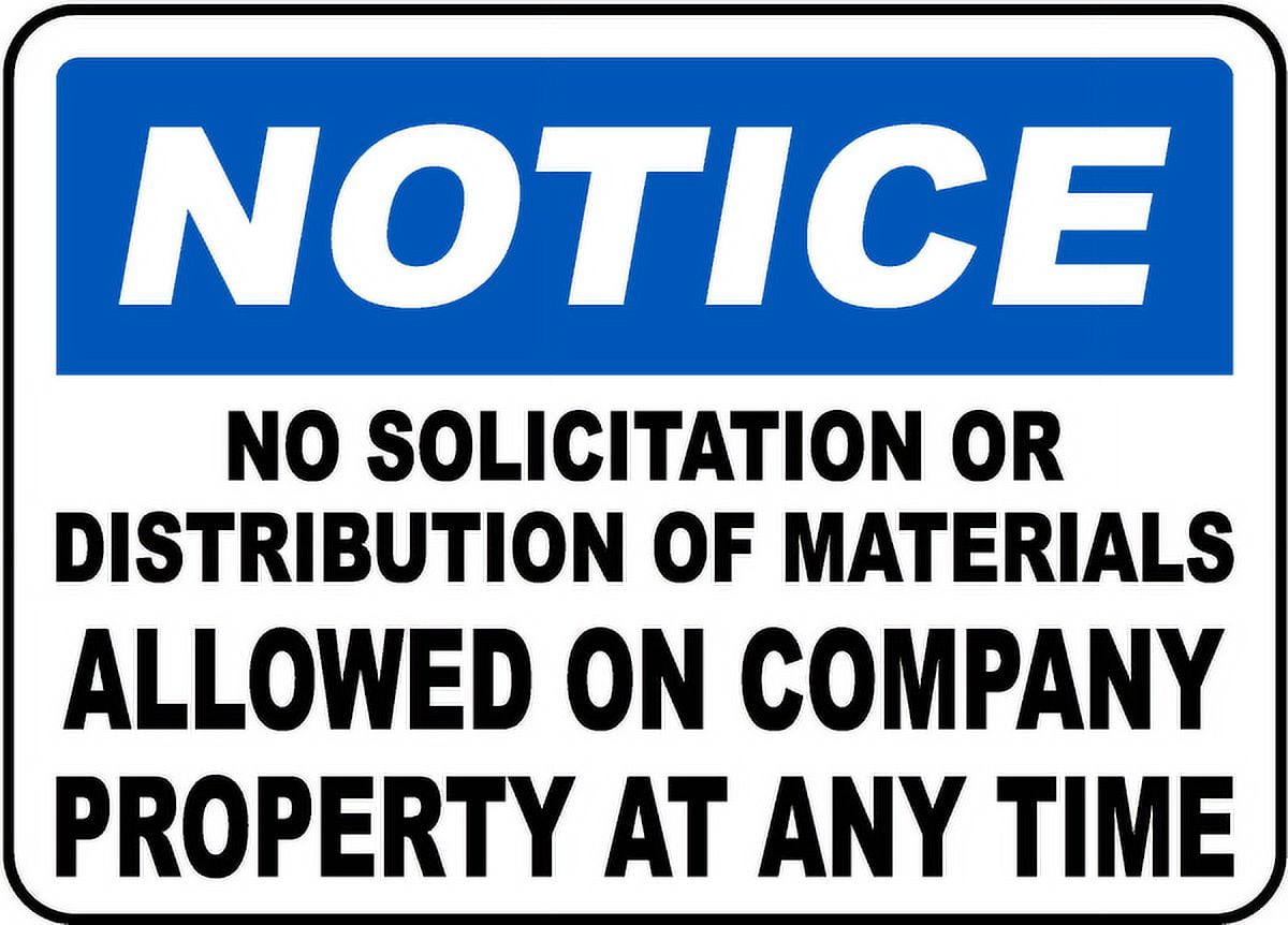 Vinyl Stickers - No Solicitation Allowed Sign - Safety and Warning ...