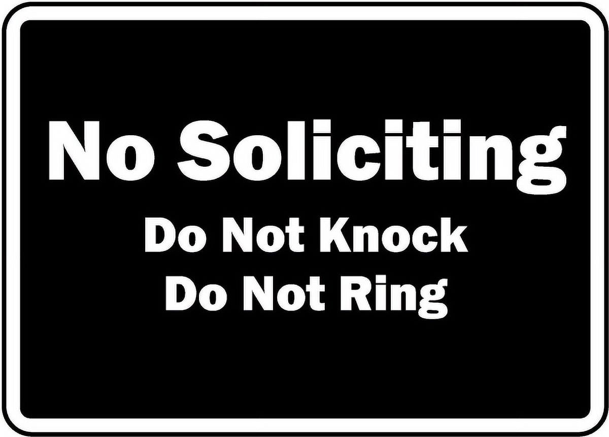 Vinyl Stickers - No Soliciting Do Not Knock Sign - Safety and Warning ...