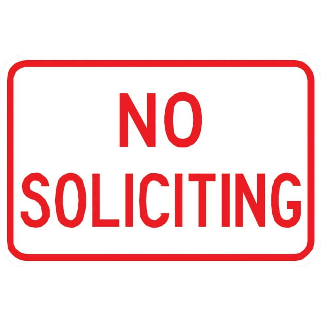 Vinyl Stickers - No Soliciting Sign J8 - Safety and Warning Warehouse ...