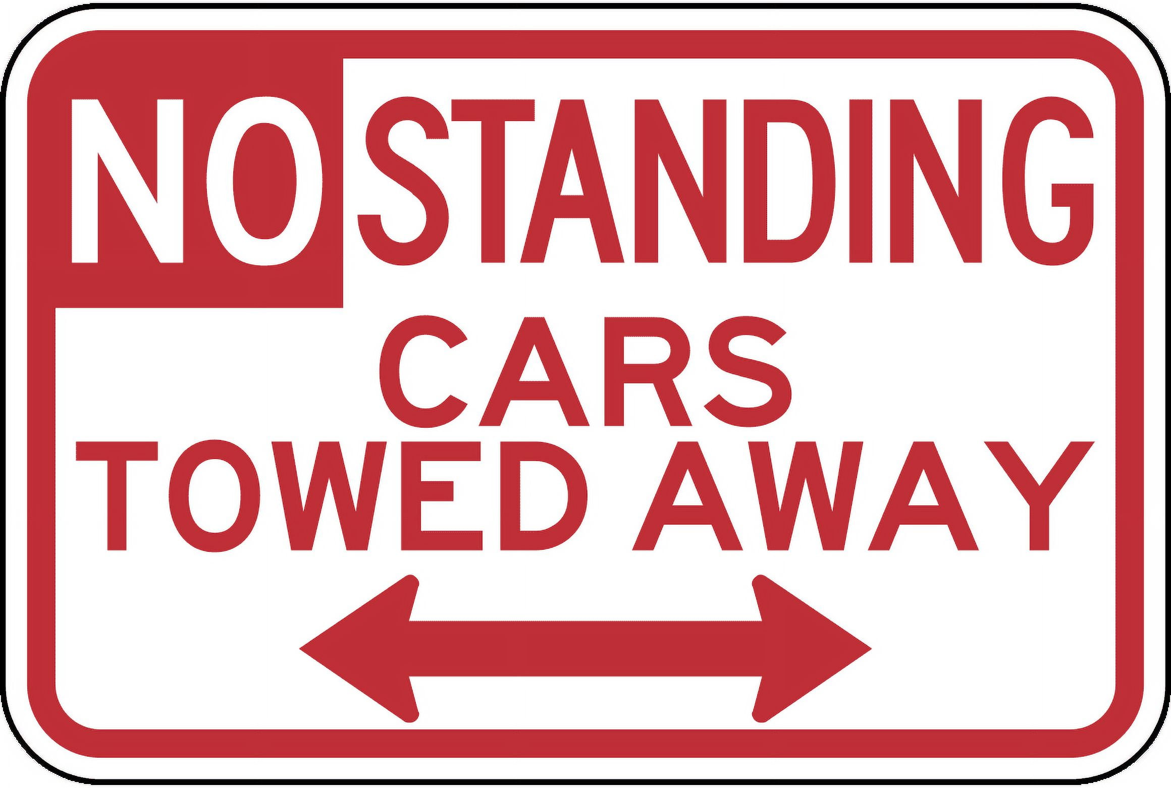 Vinyl Stickers - No Standing Cars Towed Away, Baltimore - Safety and ...