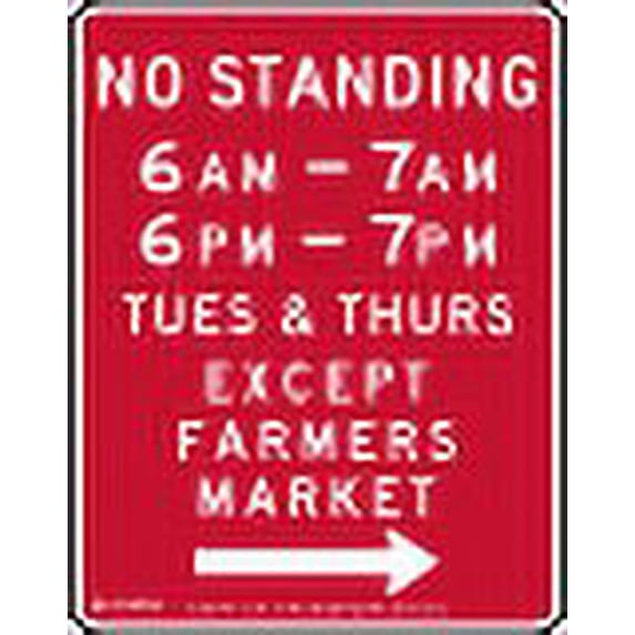 Vinyl Stickers - No Standing with time restrictions, New York City ...