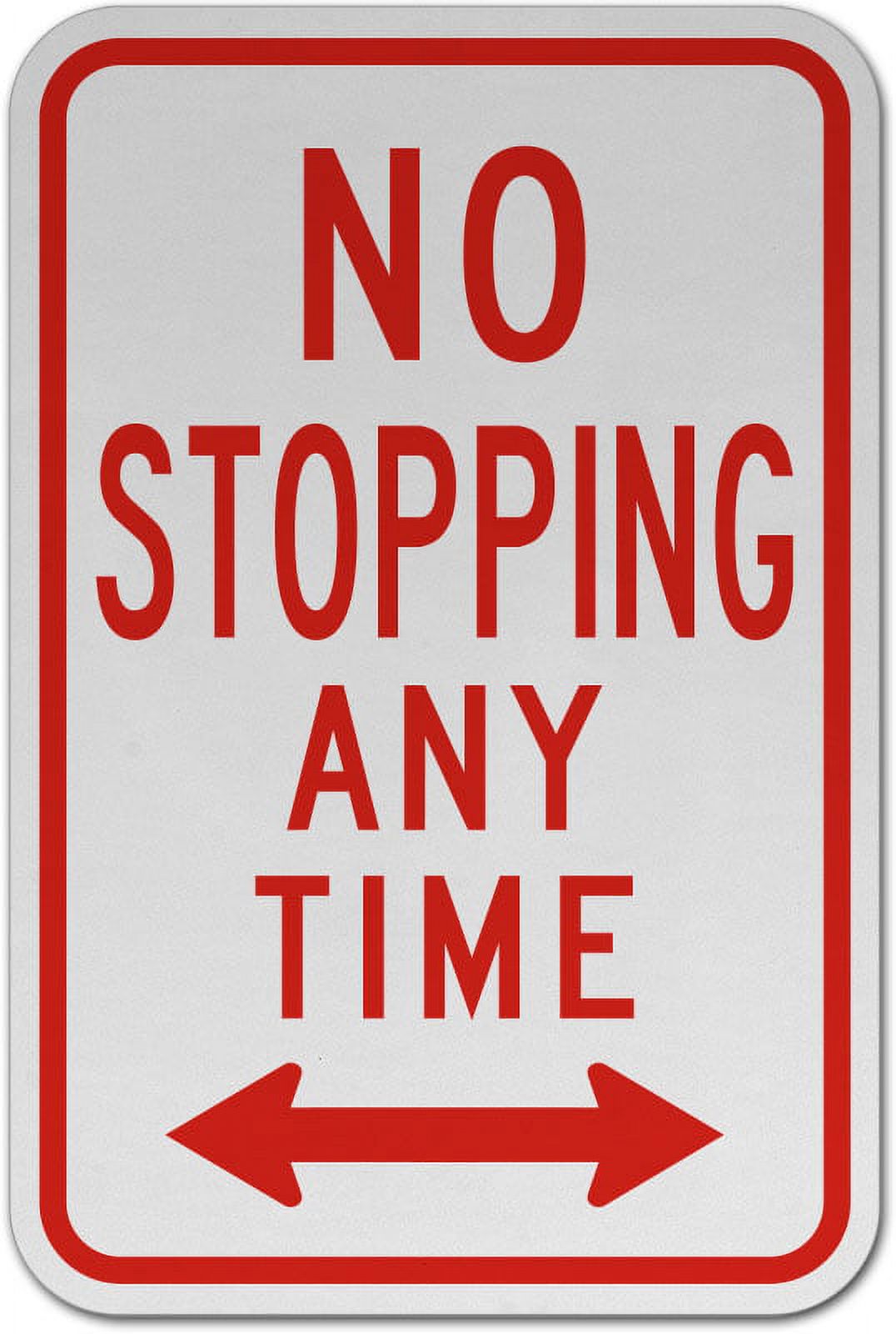 Vinyl Stickers - No Stopping Any Time Sign 1 - Safety and Warning ...