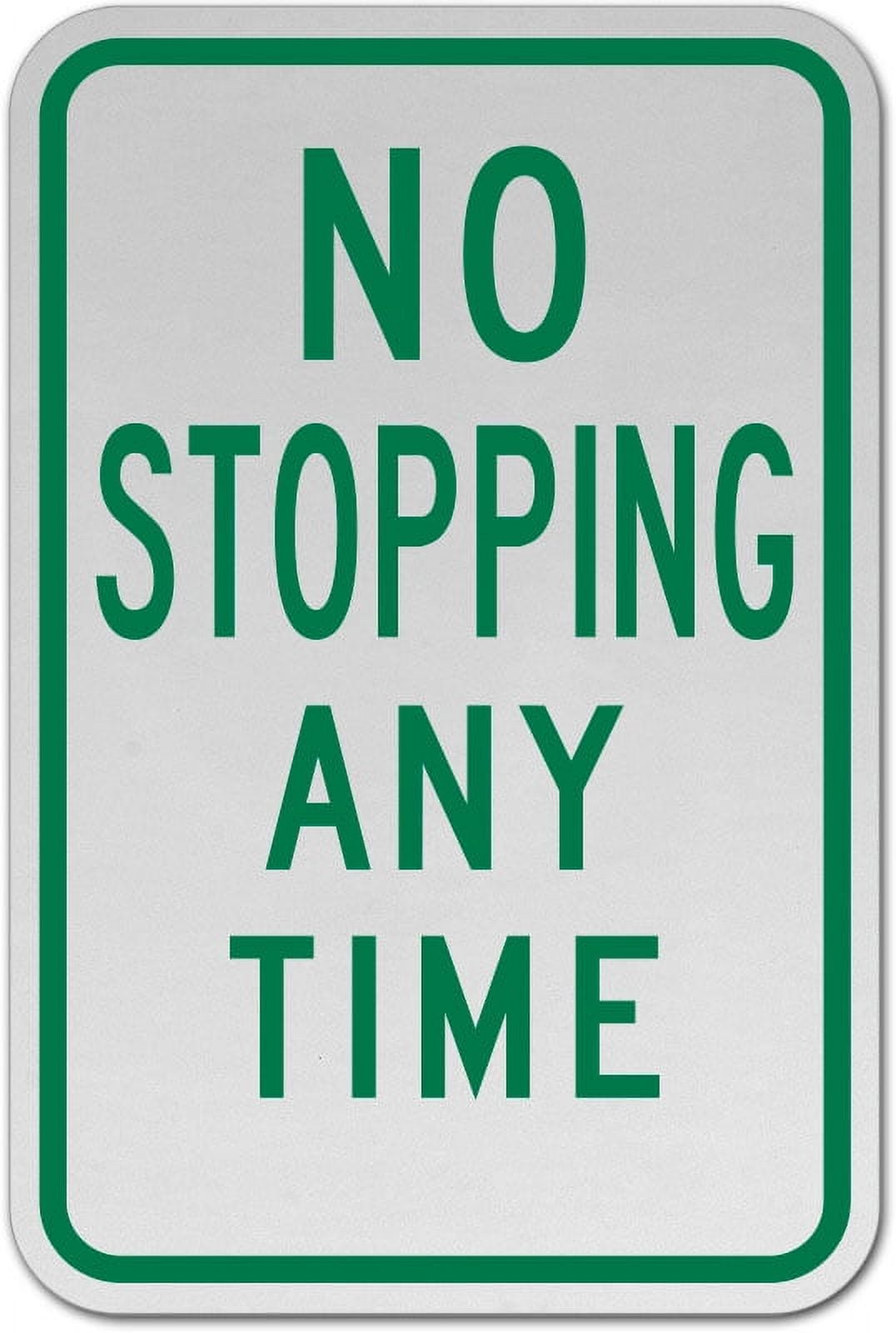 Vinyl Stickers - No Stopping Any Time Sign 4 - Safety and Warning ...