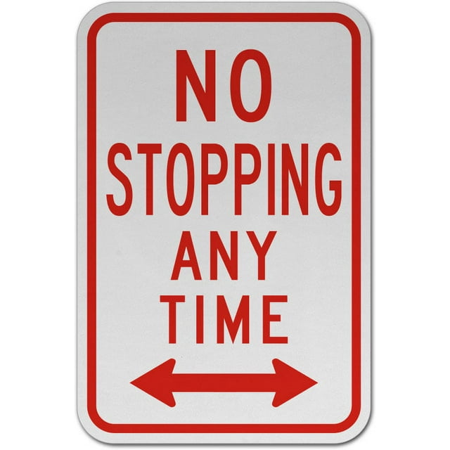 Vinyl Stickers - No Stopping Any Time Sign K2 - Safety and Warning ...