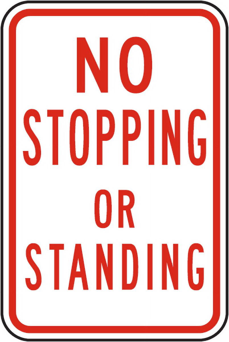 Vinyl Stickers - No Stopping or Standing Sign K9 - Safety and Warning ...
