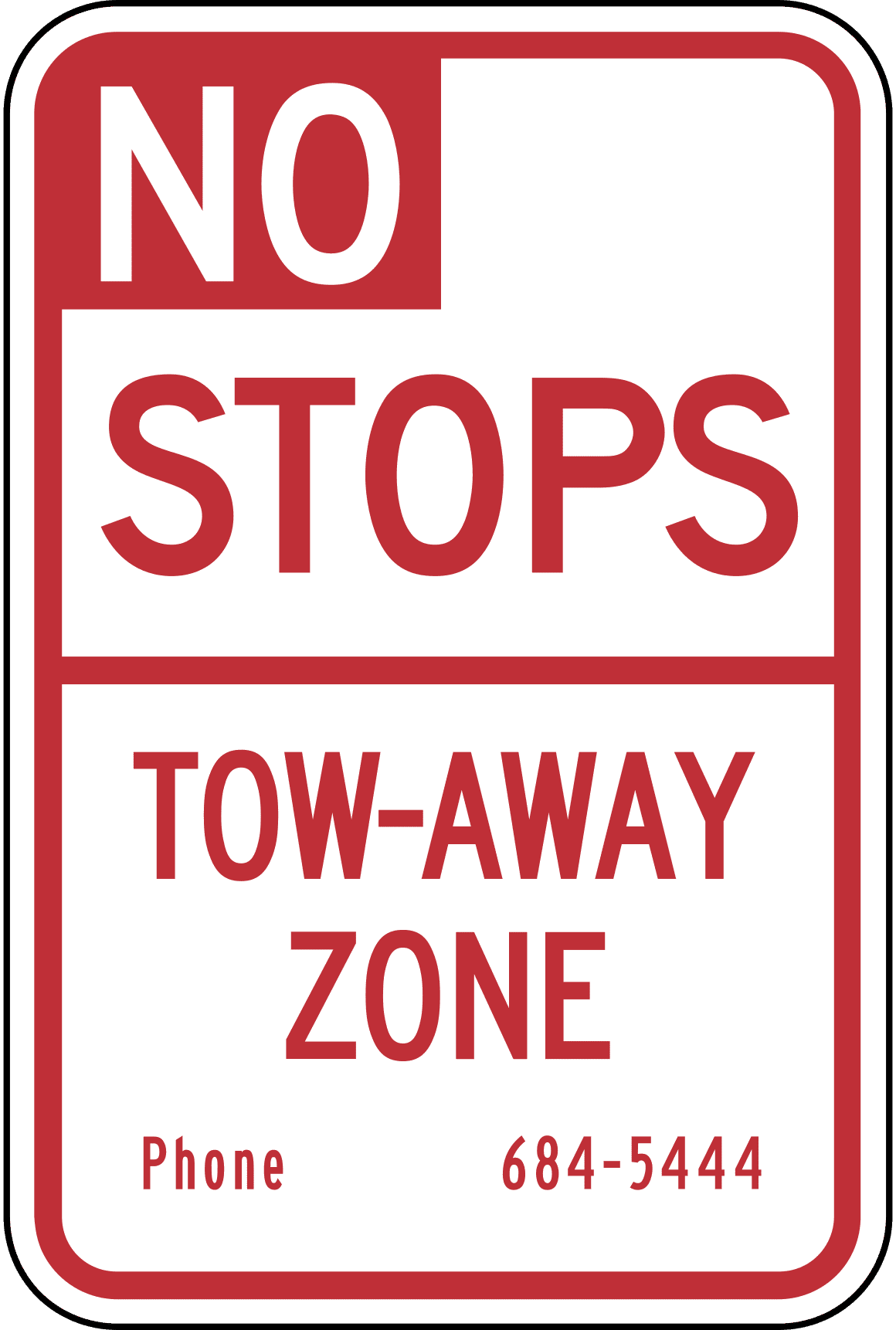 Vinyl Stickers - No Stops Tow Away Zone, Seattle - Safety and Warning ...