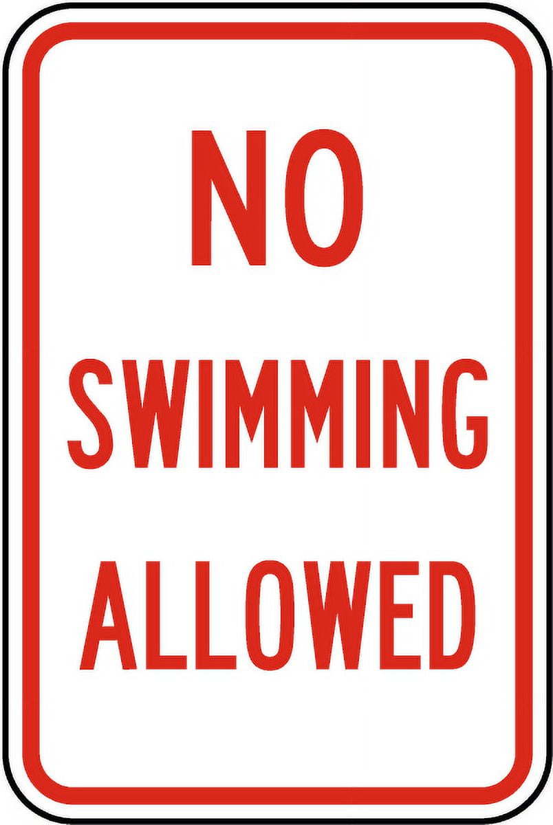 Vinyl Stickers - No Swimming Allowed Sign L1 - Safety and Warning ...