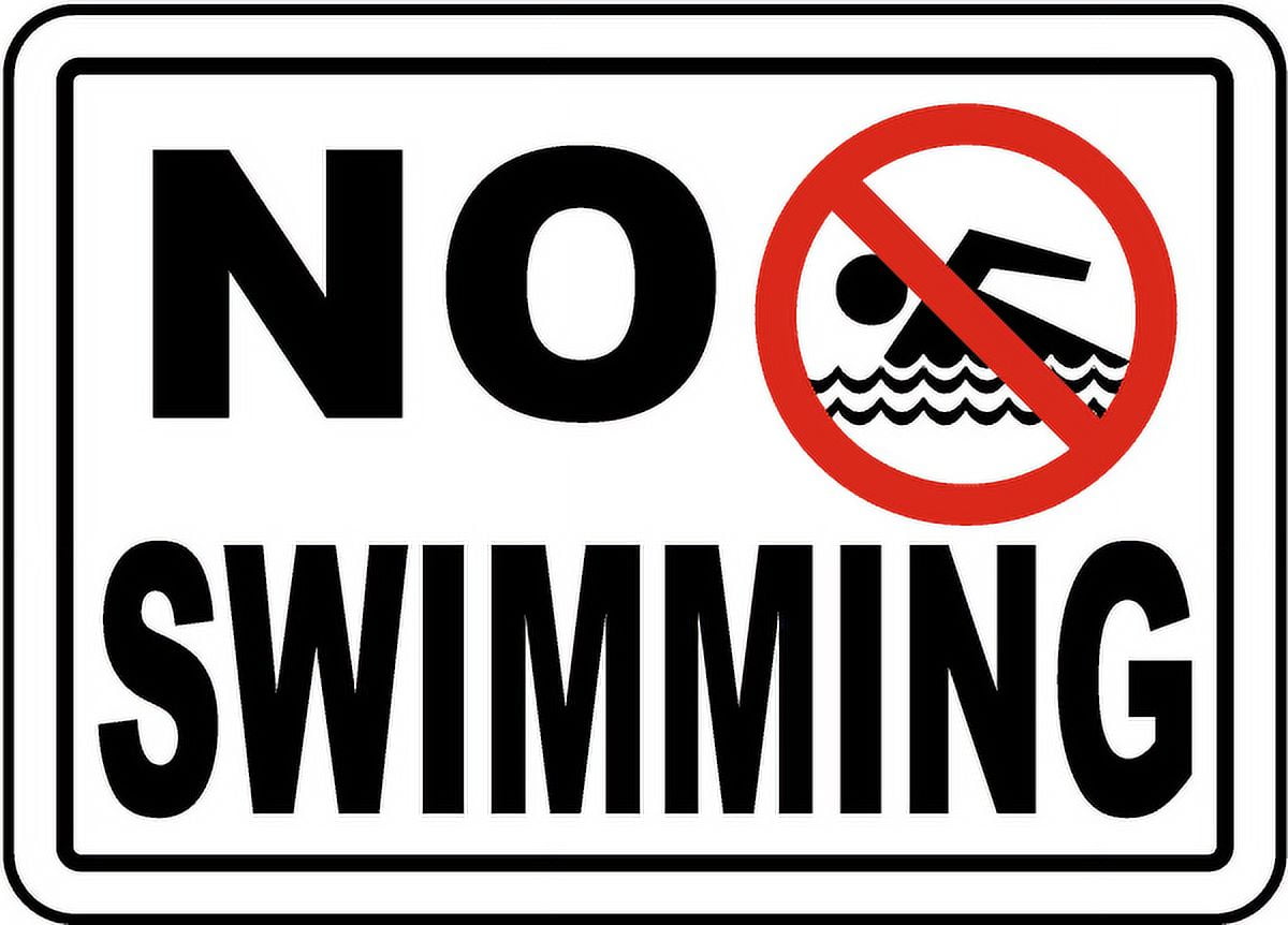 Vinyl Stickers - No Swimming Sign L3 - Safety and Warning Warehouse ...