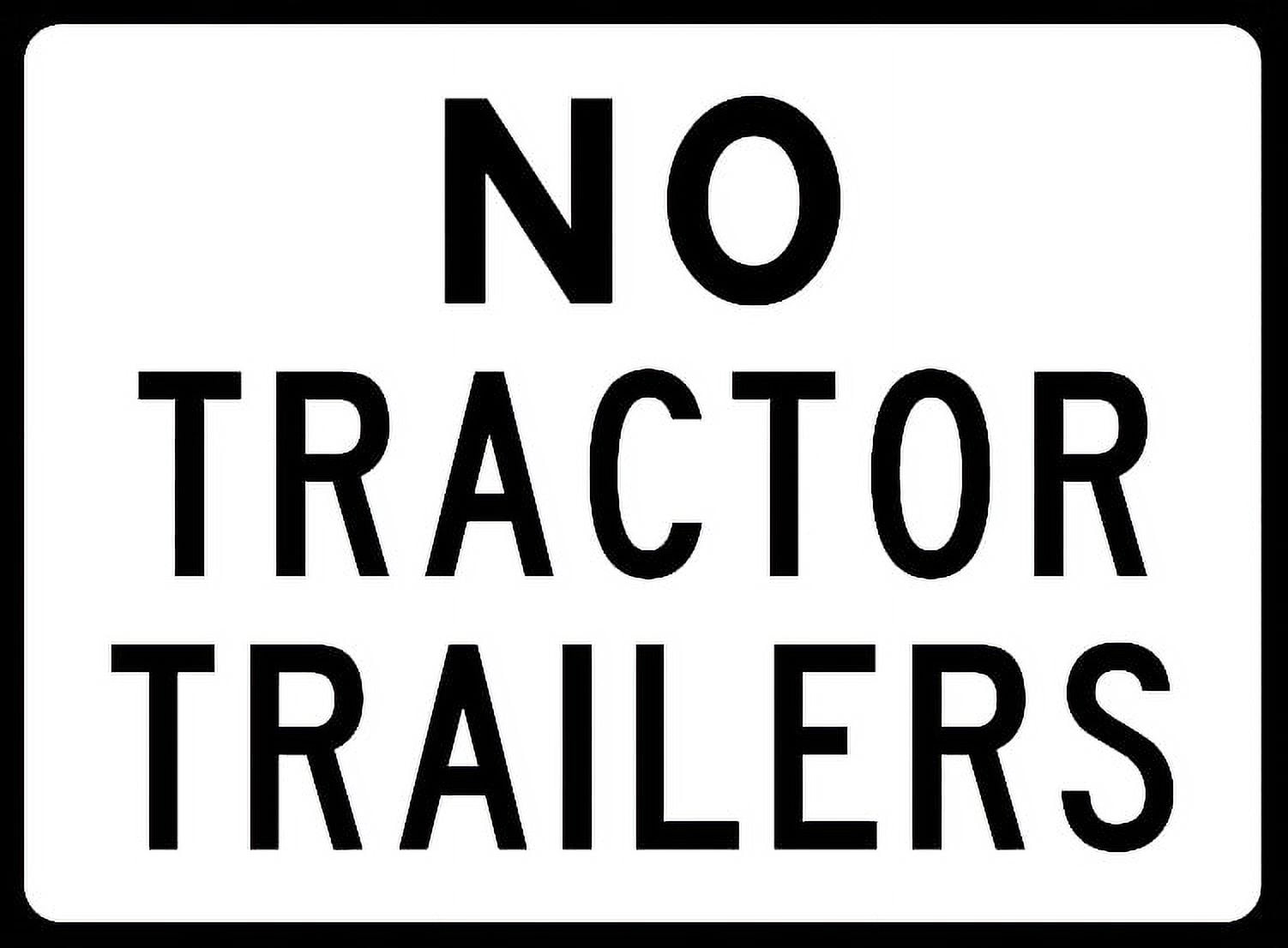 Vinyl Stickers - No Tractor Trailers Sign - Safety and Warning ...