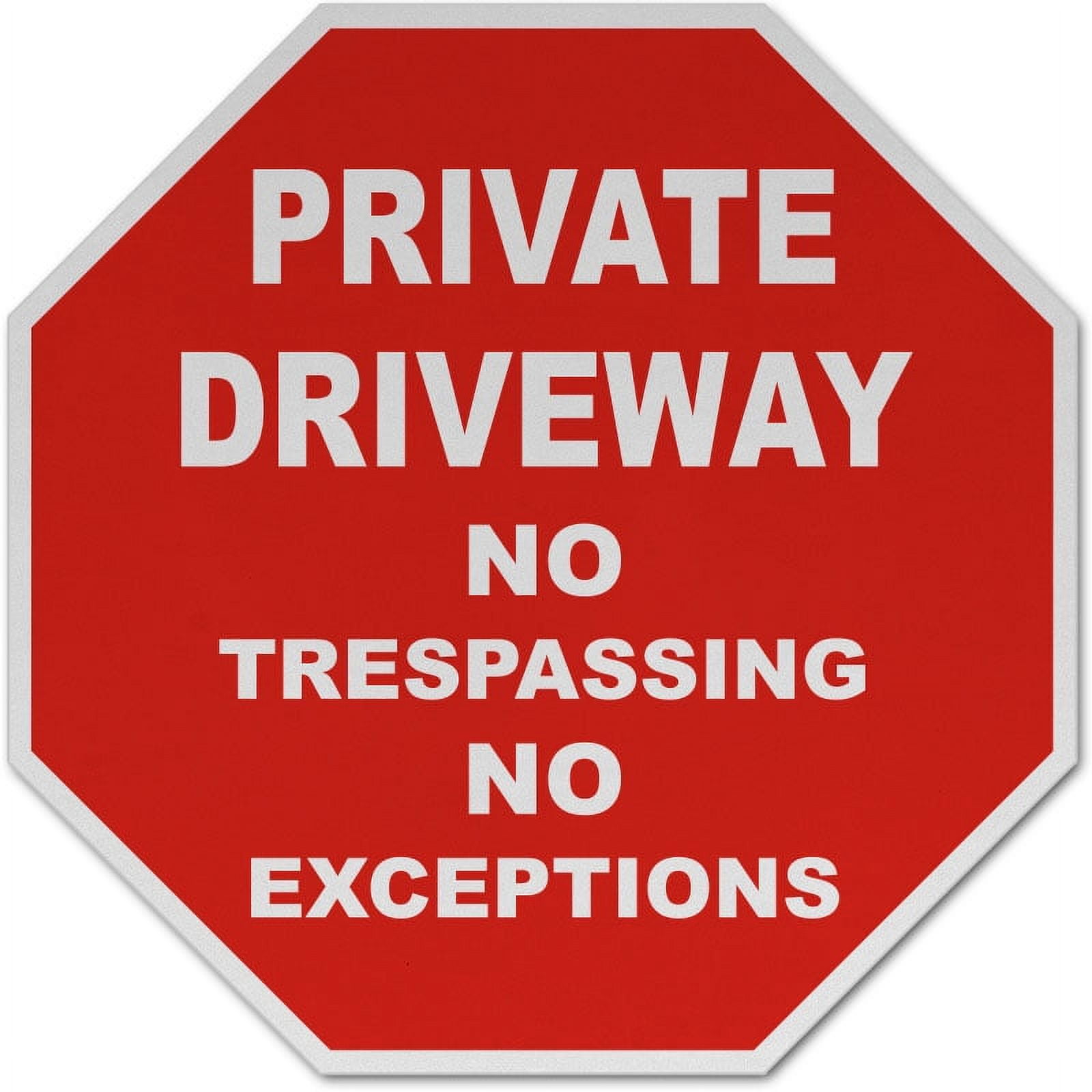 Vinyl Stickers - No Trespassing No Exceptions Sign - Safety and Warning ...