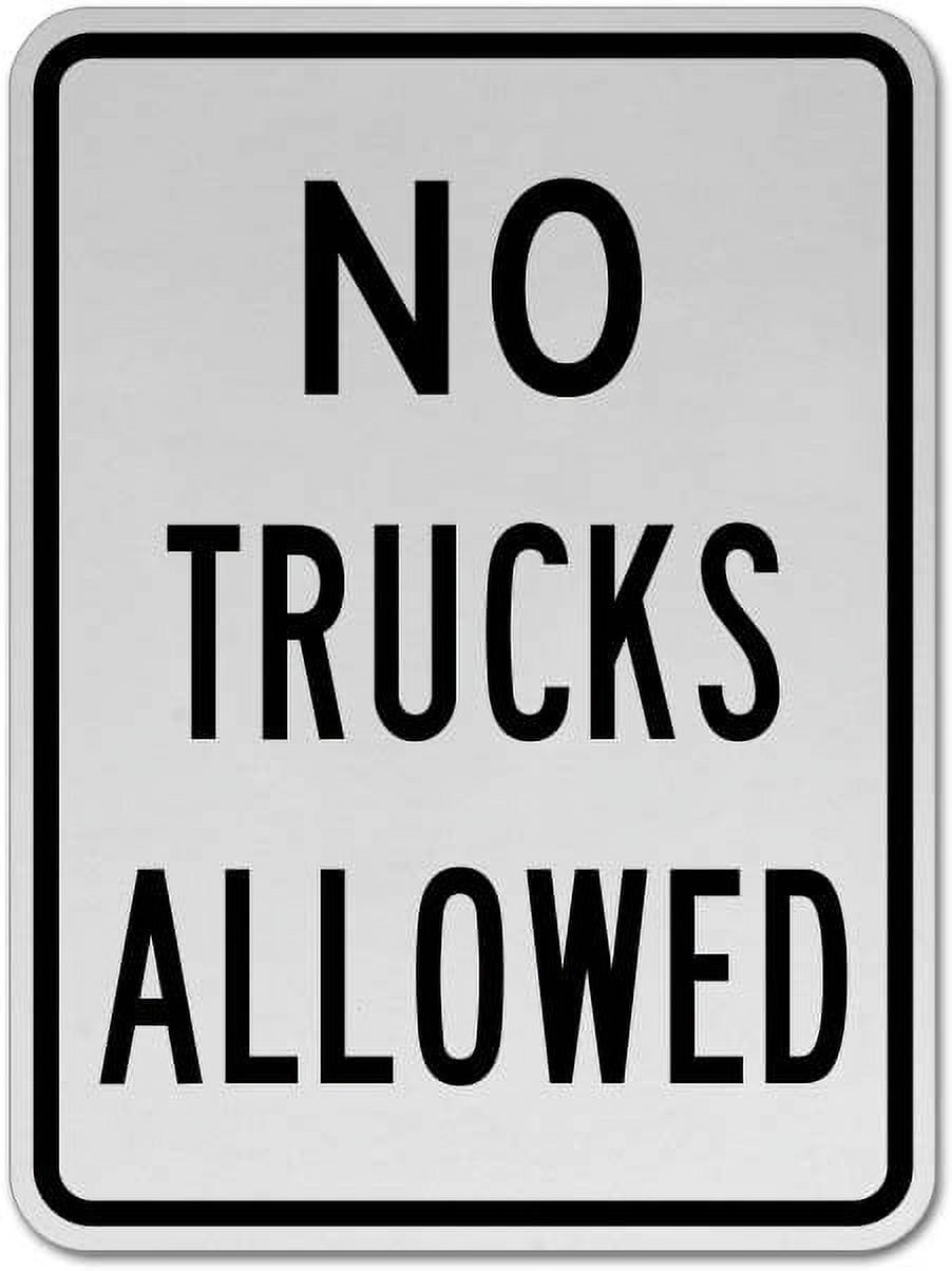 Vinyl Stickers - No Trucks Allowed Sign - Safety and Warning Warehouse ...