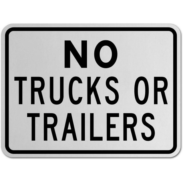 Vinyl Stickers - No Trucks or Trailers Sign - Safety and Warning ...