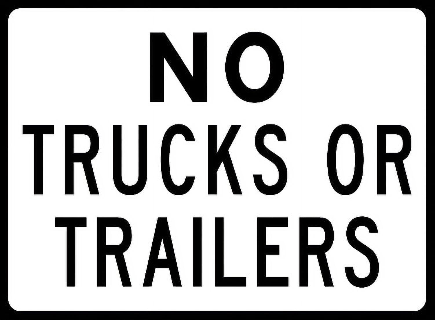 Vinyl Stickers - No Trucks or Trailers Sign - Safety and Warning ...