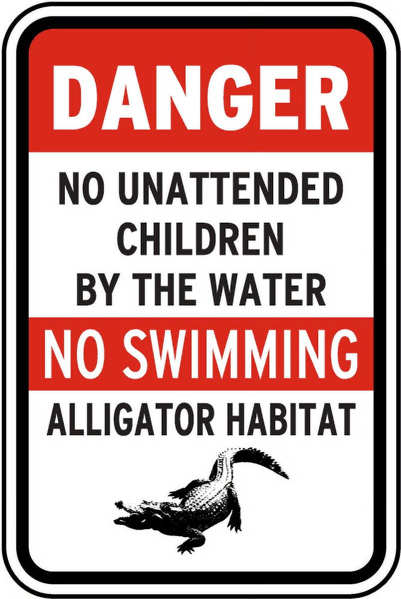 Vinyl Stickers - No Unattended Children by The Water Sign - Safety and ...