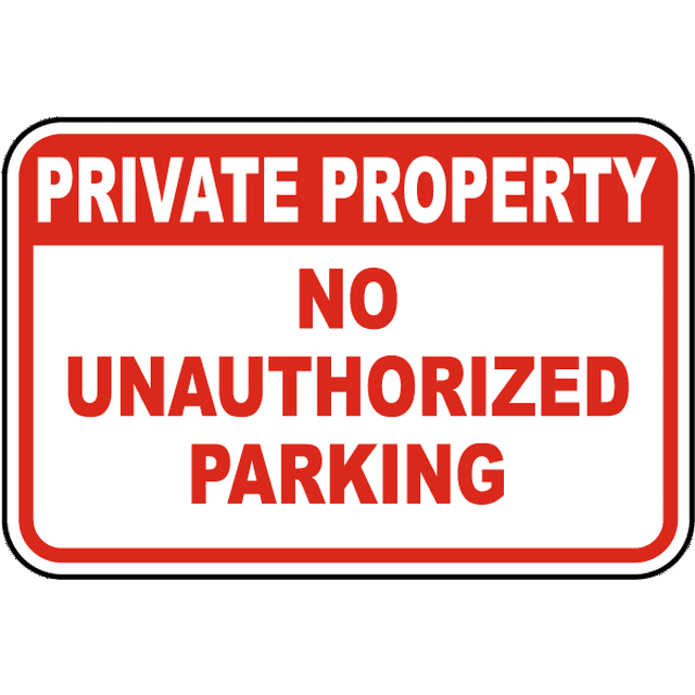 Vinyl Stickers - No Unauthorized Parking Sign - Safety and Warning ...
