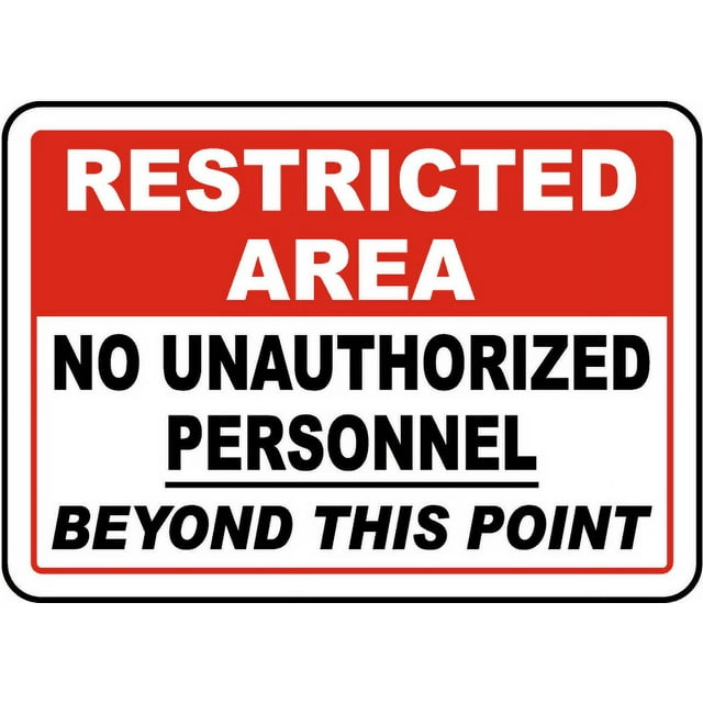 Vinyl Stickers - No Unauthorized Personnel Sign N1 - Safety and Warning ...