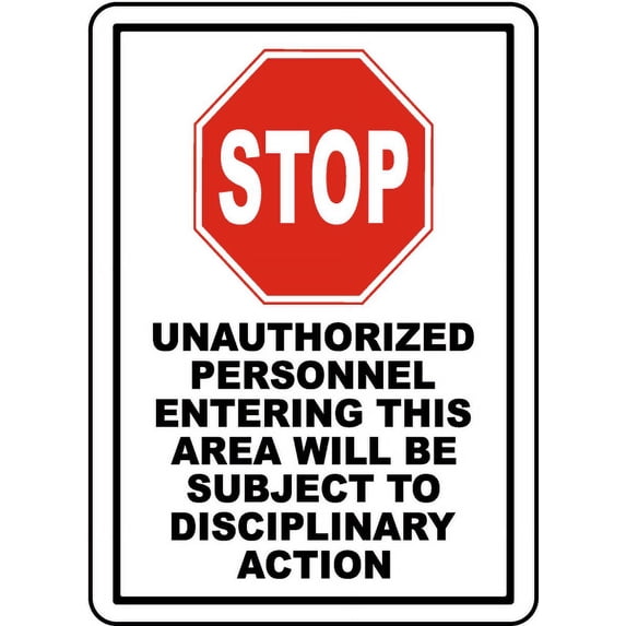 Vinyl Stickers - No Unauthorized Personnel Sign N2 - Safety and Warning ...