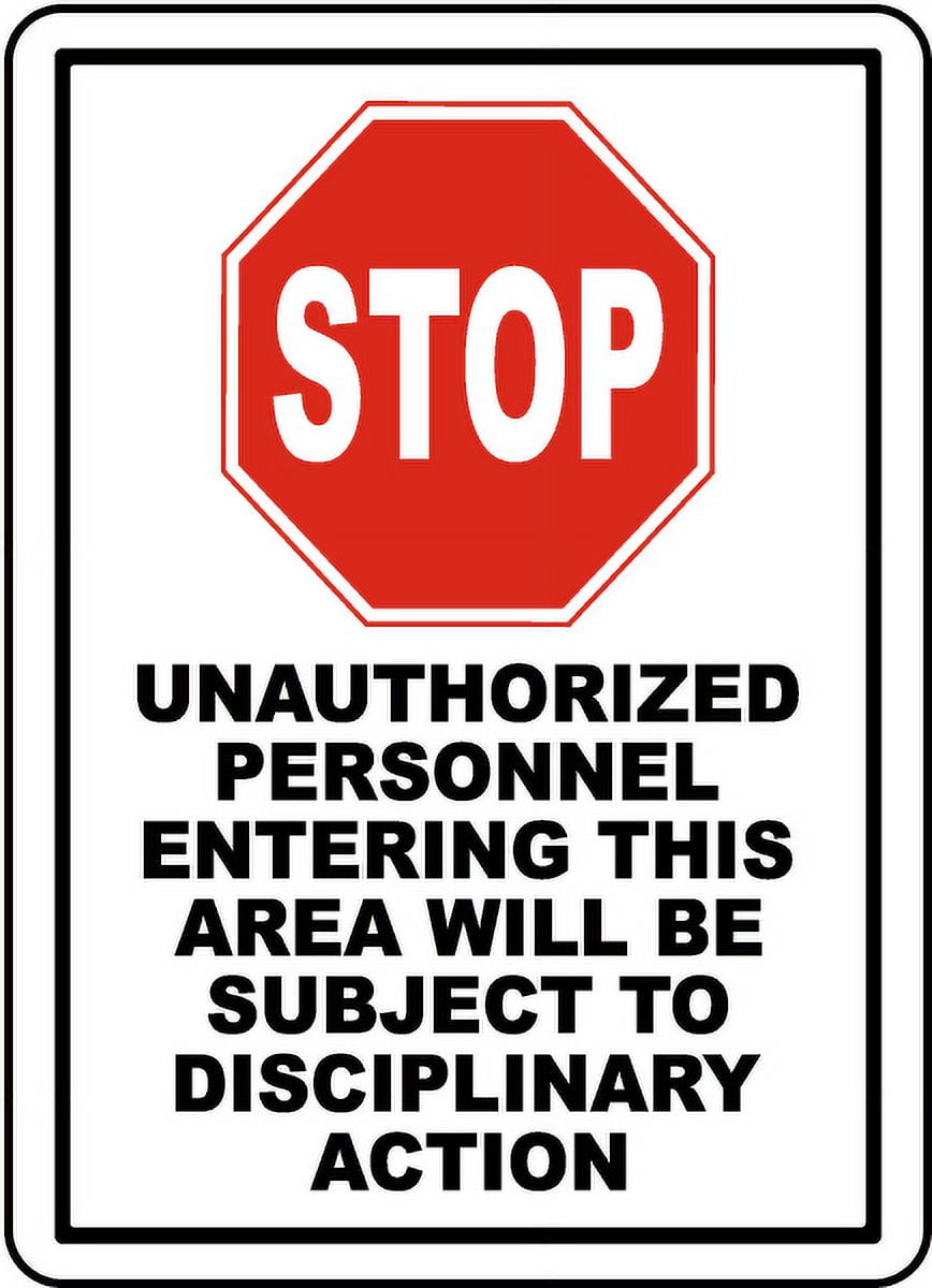 Vinyl Stickers - No Unauthorized Personnel Sign N2 - Safety and Warning ...