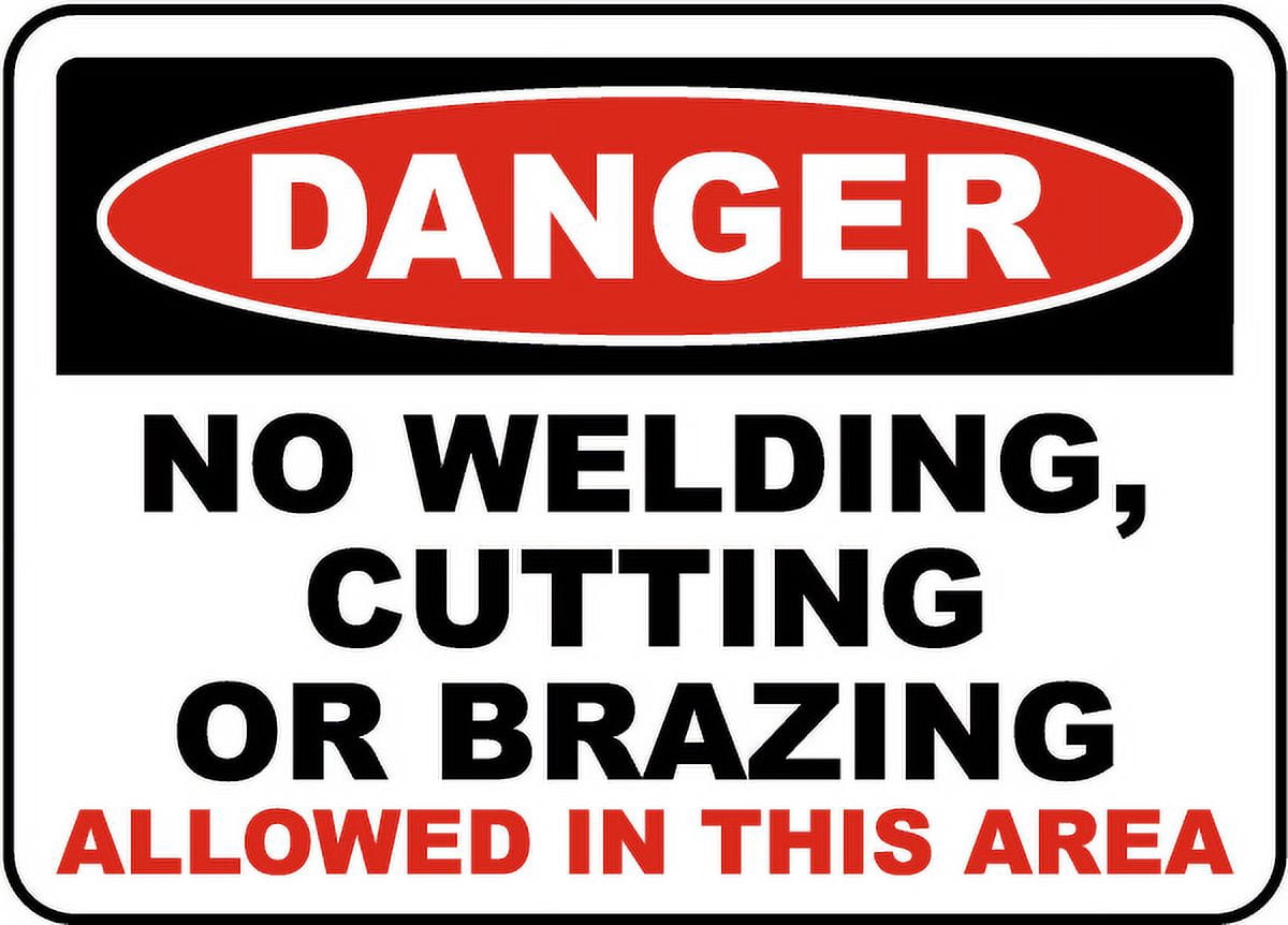 Vinyl Stickers - No Welding, Cutting, Brazing Allowed Sign - Safety and ...
