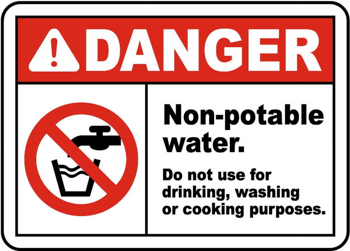 Vinyl Stickers - Non-Potable Water Do Not Use Sign - Safety and Warning ...