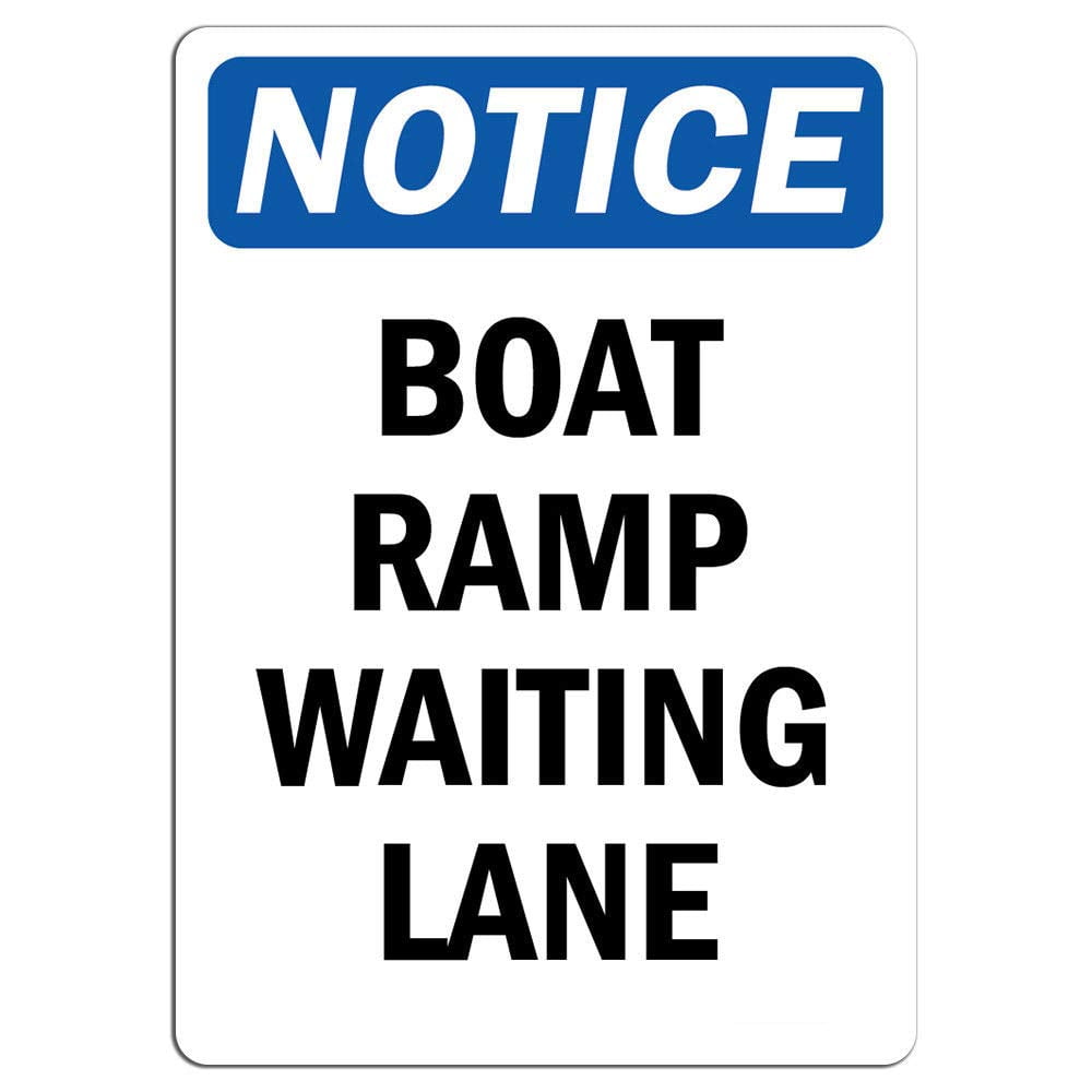 Vinyl Stickers - Notice - Boat Ramp Waiting Lane Sign - Safety and ...