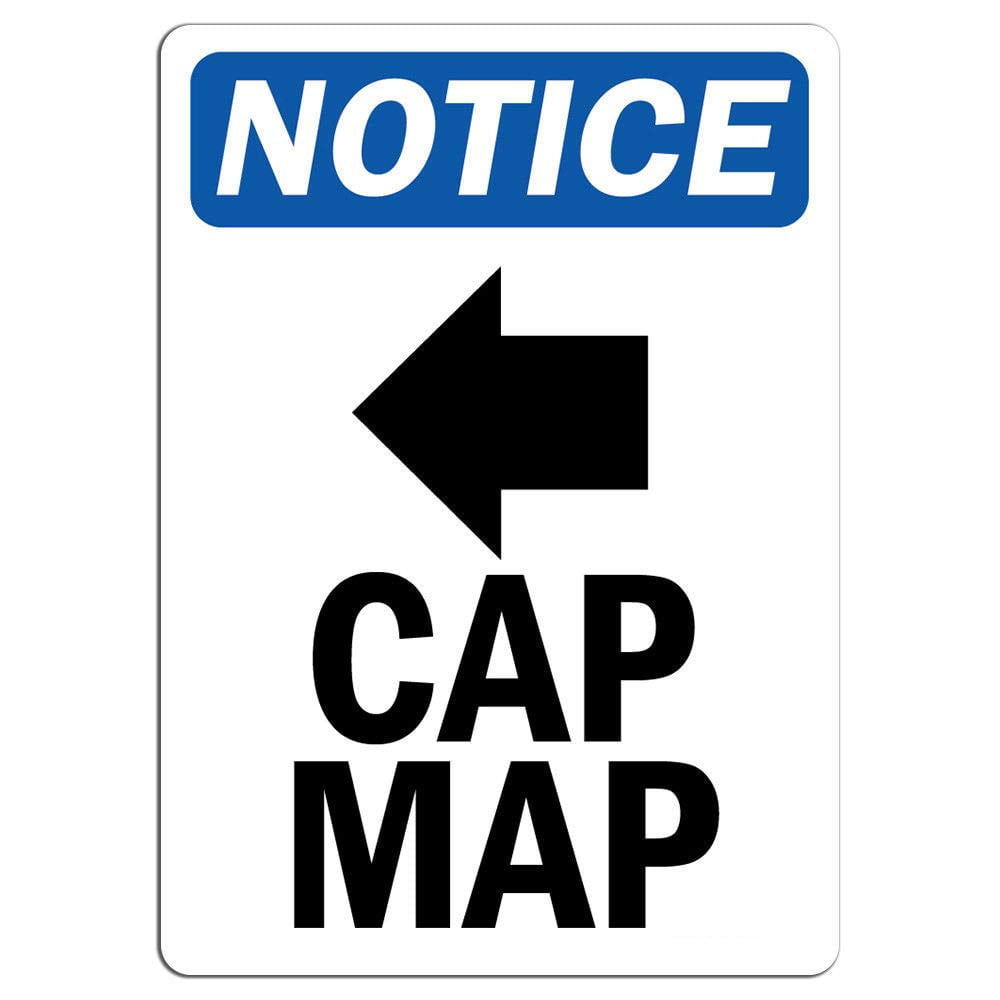 Vinyl Stickers - Notice - Cap Mag [Left Arrow] Sign with Symbol ...