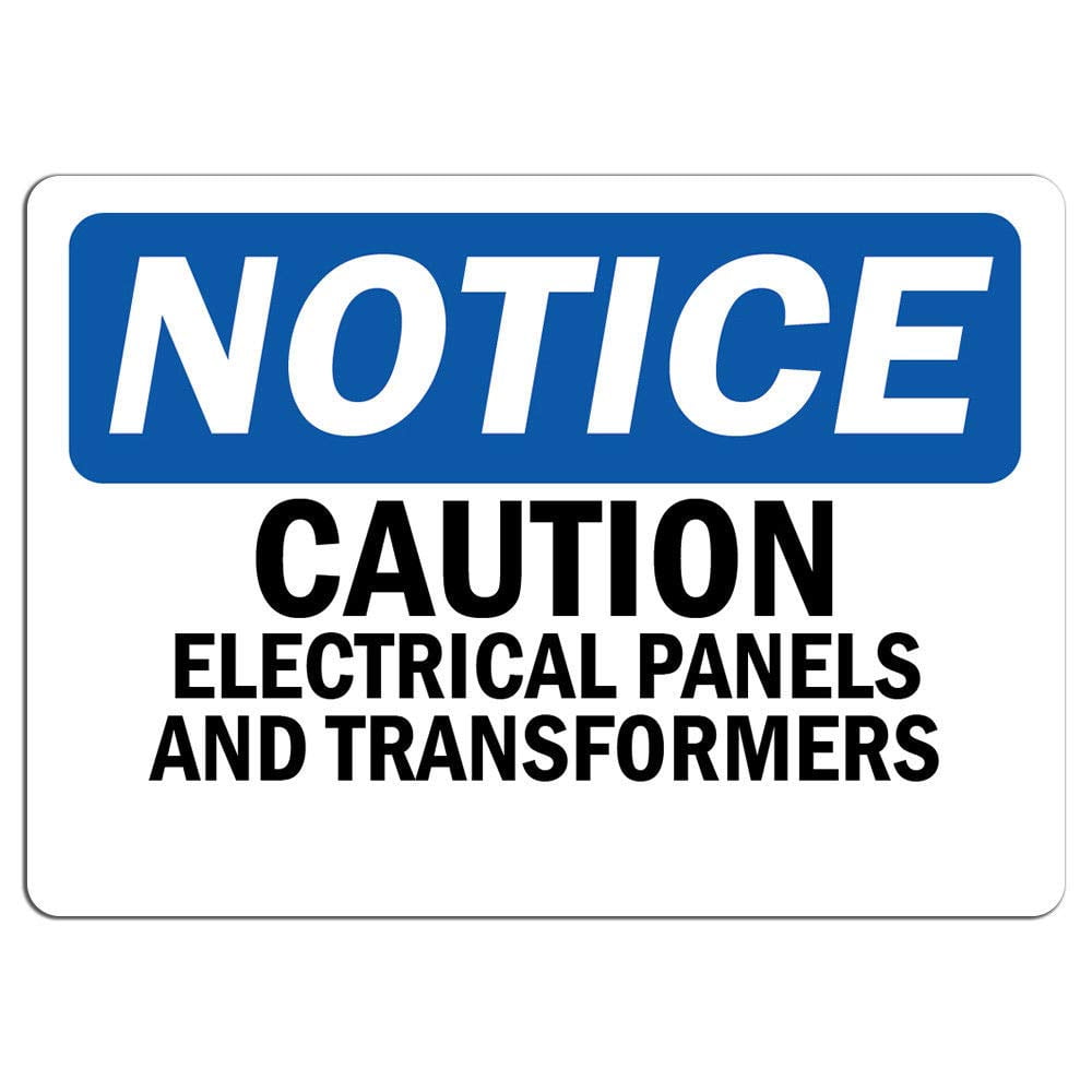 Vinyl Stickers - Notice - Caution Electrical Panels and Transformers ...