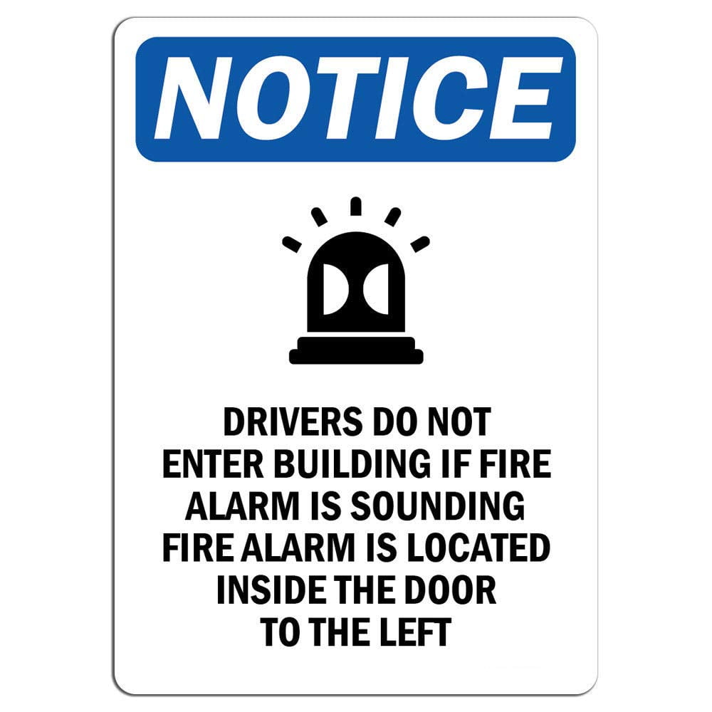 Vinyl Stickers - Notice - Drivers Do Not Enter Sign with Symbol ...