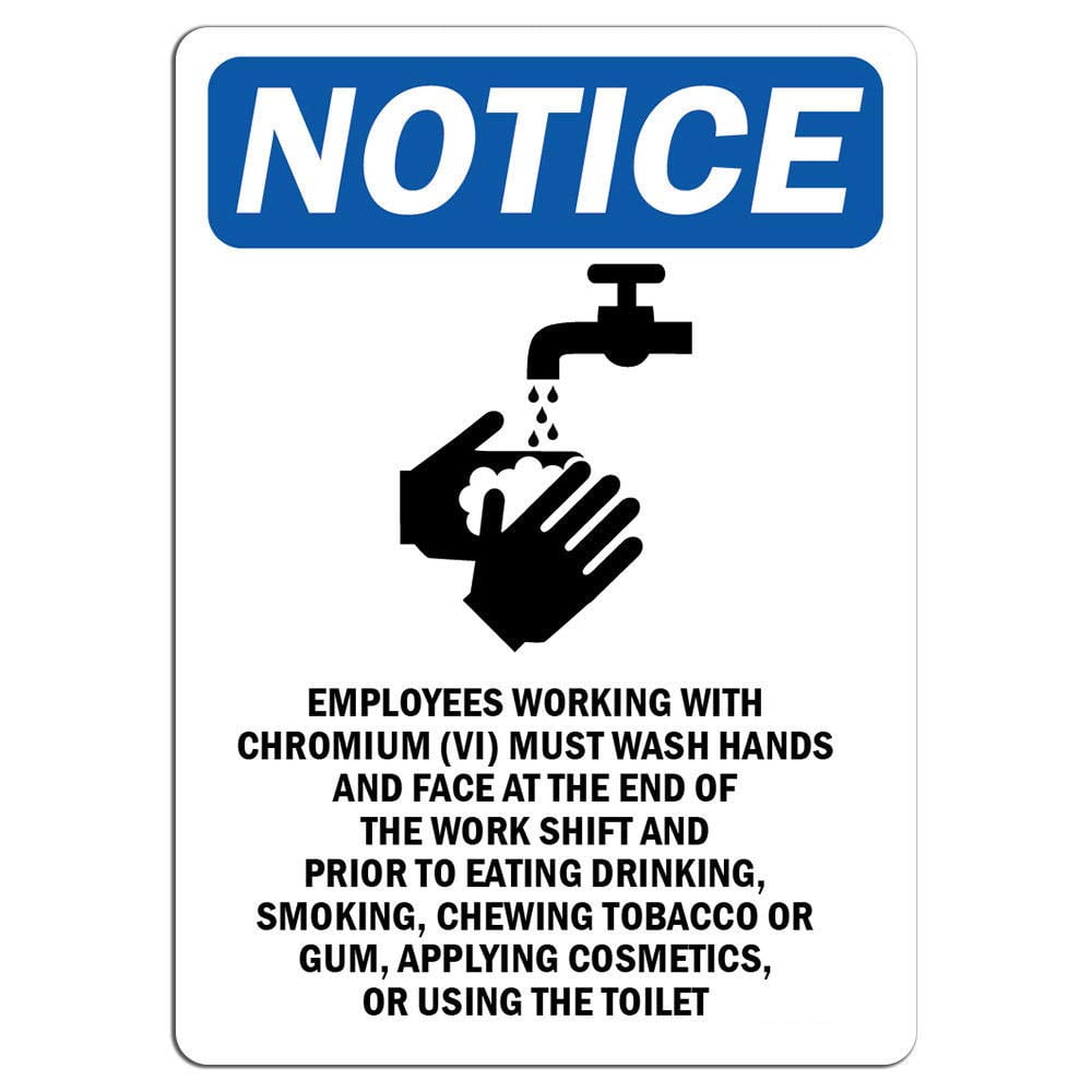 Vinyl Stickers - Notice - Employees Working Sign with Symbol - Safety ...
