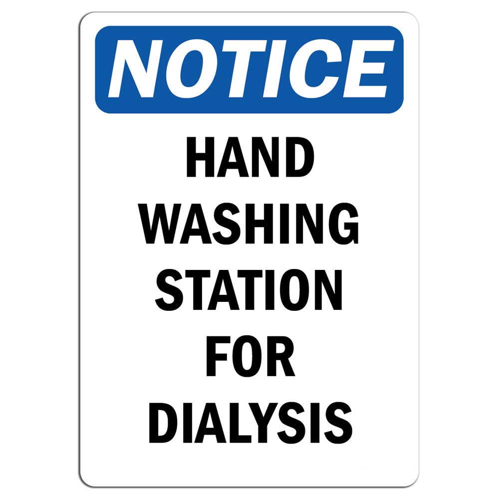 Vinyl Stickers - Notice - Hand Washing Station for Dialysis Sign ...