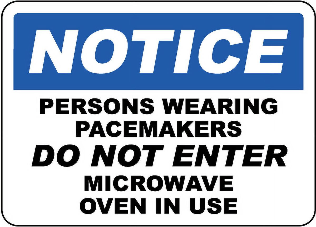 Vinyl Stickers - Notice Microwave Oven in Use Sign - Safety and Warning ...