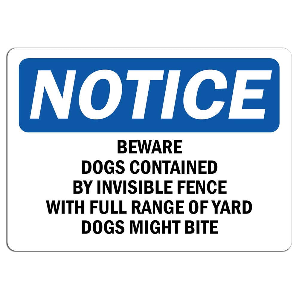 Vinyl Stickers - Notice - OSHA-Beware-of-Dog-Sign- - Safety and Warning ...