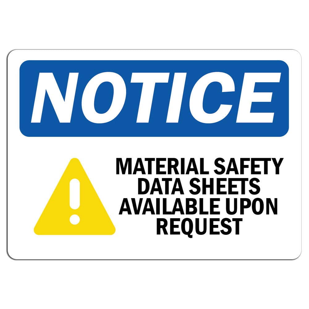 Vinyl Stickers - Notice - OSHA-MSDS-Right-to-Know-Sign- - Safety and ...