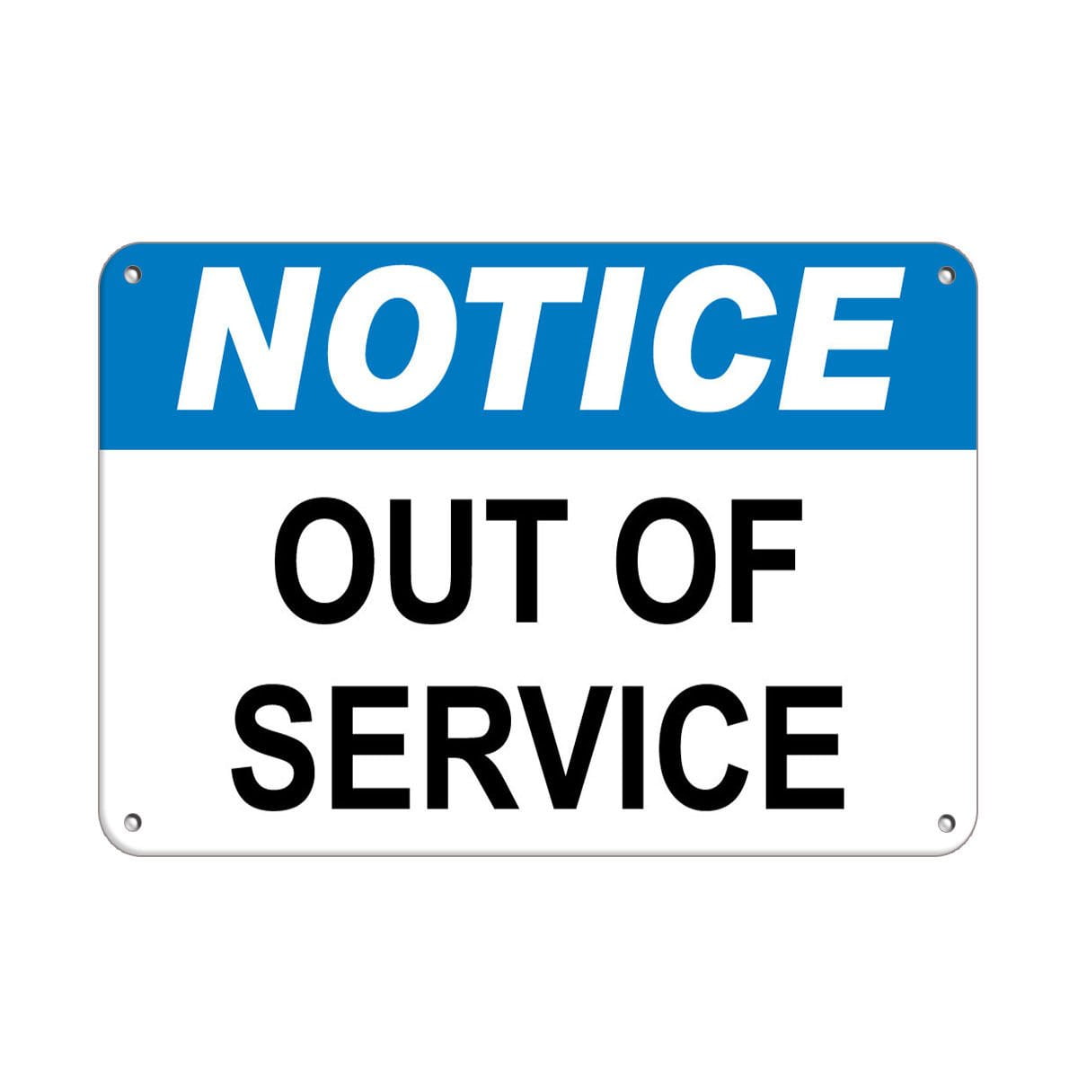 Vinyl Stickers - Notice - Out of Service Hazard Sign Notice - Signs ...