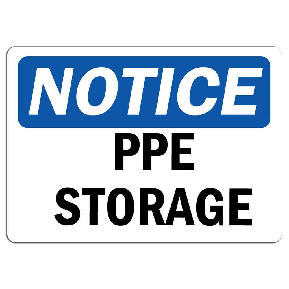 Vinyl Stickers - Notice - PPE Storage Sign - Safety and Warning ...
