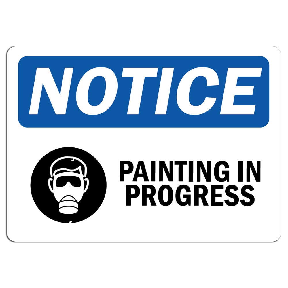 Vinyl Stickers - Notice - Painting in Progress Sign with Symbol ...