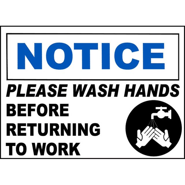 Vinyl Stickers - Notice Please Wash Your Hands Sign - Safety and ...
