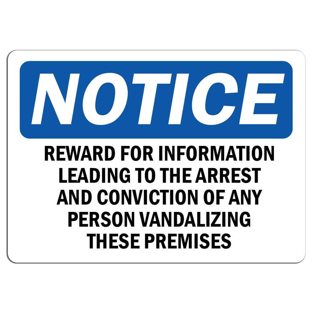 Vinyl Stickers - Notice - Reward for Information Leading to The Arrest ...