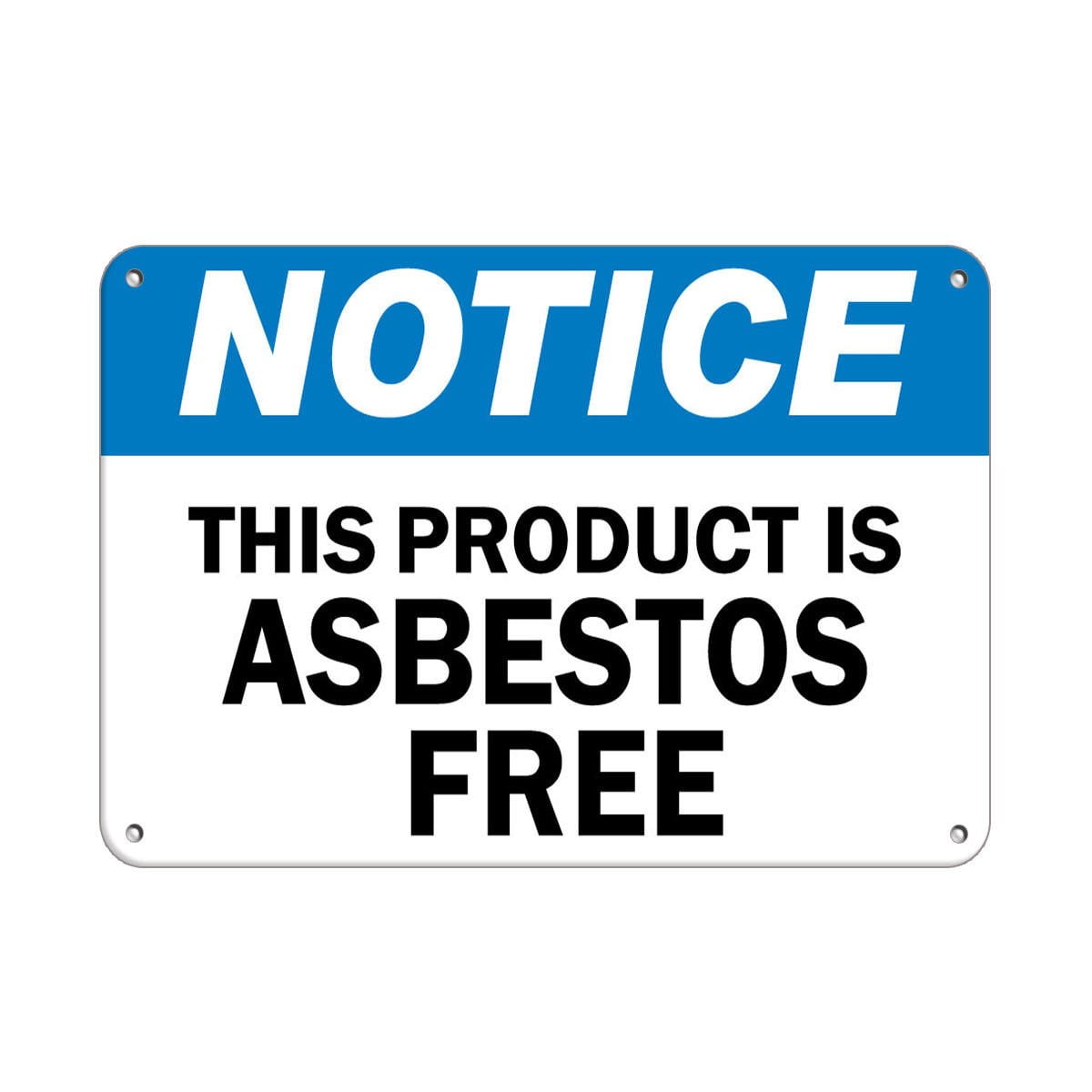 Vinyl Stickers - Notice - This Product is Asbestos Free Style 2 ...