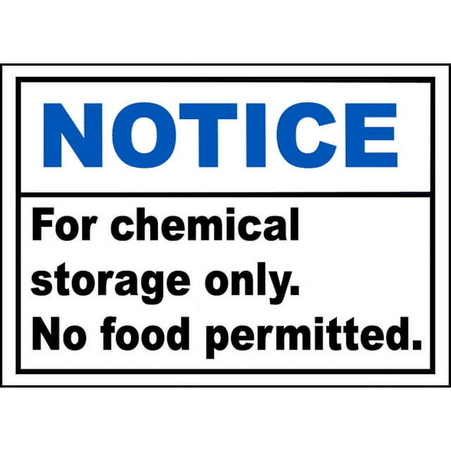 Vinyl Stickers - Notice for Chemical Storage Only Sign - Safety and ...