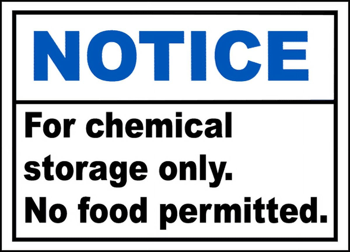 Vinyl Stickers - Notice for Chemical Storage Only Sign - Safety and ...