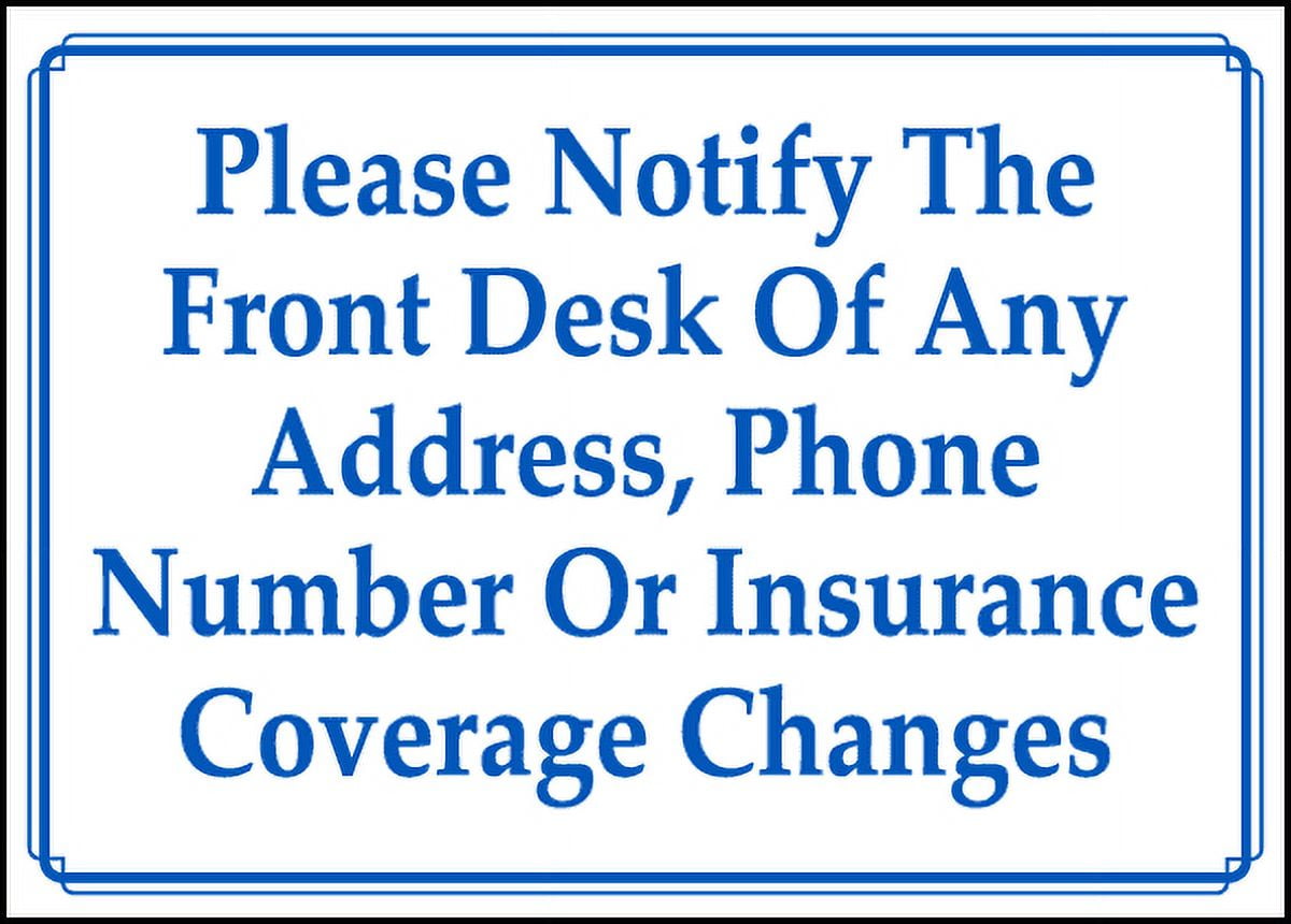 Vinyl Stickers - Notify Front Desk of Changes Sign - Safety and Warning ...