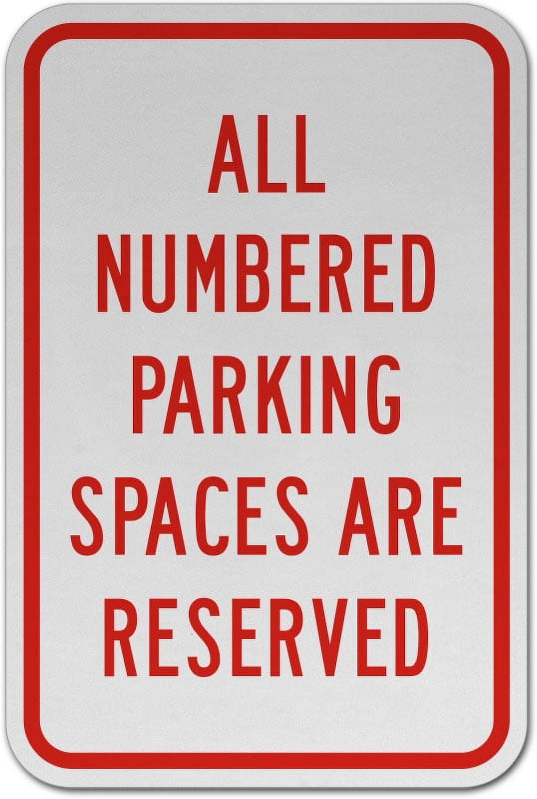 Vinyl Stickers - Numbered Spaces Reserved Sign - Safety and Warning ...