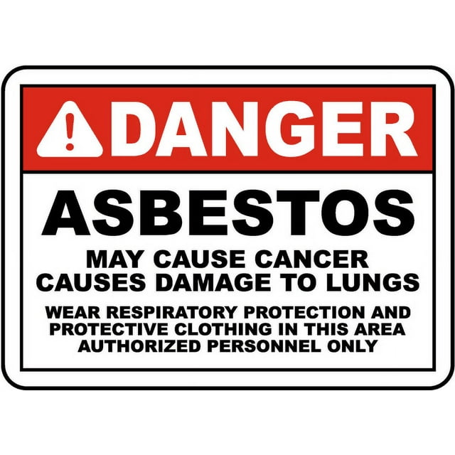 Vinyl Stickers - OSHA Compliant Asbestos Sign 1 - Safety and Warning ...
